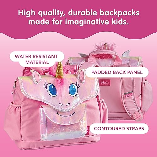 Bixbee Kids Backpack, Unicorn Backpack for Girls & Boys, Water Resistant Backpack with Pockets, Durable Zippers & Easy Carry Design - Perfect Size Children's Bookbag for School and Travel.