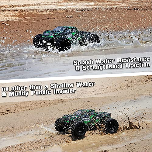 HAIBOXING 1:18 Scale All Terrain RC Car 18859E, 36 KPH High Speed 4WD Electric Vehicle with 2.4 GHz Remote Control, 4X4 Waterproof Off-Road Truck with Two Rechargeable Batteries