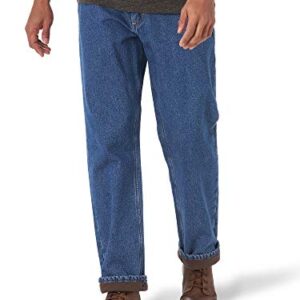 Wrangler Authentics Men's Fleece Lined Five Pocket Jean, Stonewash, 36W X 32L