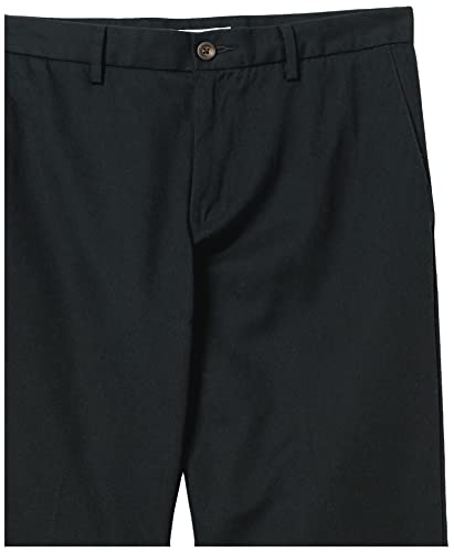 Amazon Essentials Men's Classic-Fit Wrinkle-Resistant Flat-Front Chino Pant (Available in Big & Tall), Black, 29W x 34L