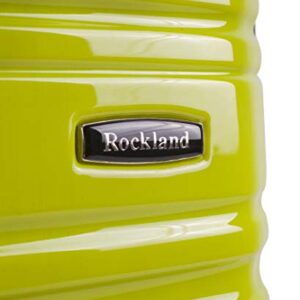 Rockland Melbourne Hardside Expandable Spinner Wheel Luggage, Two Tone Green, Carry-On 20-Inch