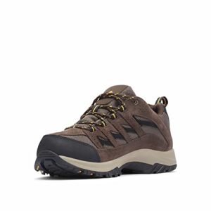 Columbia mens Crestwood Waterproof Hiking Shoe, Mud/Squash, 8.5 Wide US