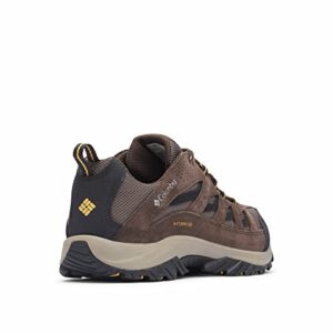 Columbia mens Crestwood Waterproof Hiking Shoe, Mud/Squash, 8.5 Wide US