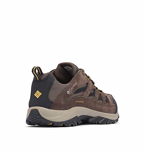 Columbia mens Crestwood Waterproof Hiking Shoe, Mud/Squash, 8.5 Wide US