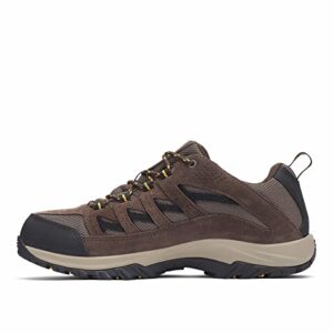 Columbia mens Crestwood Waterproof Hiking Shoe, Mud/Squash, 8.5 Wide US