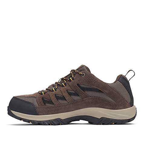 Columbia mens Crestwood Waterproof Hiking Shoe, Mud/Squash, 8.5 Wide US