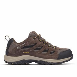 Columbia mens Crestwood Waterproof Hiking Shoe, Mud/Squash, 8.5 Wide US