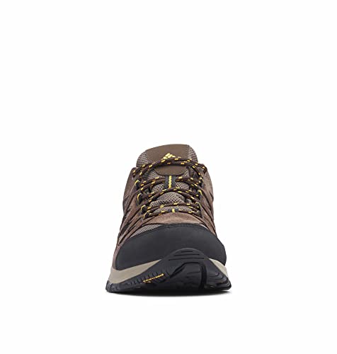 Columbia mens Crestwood Waterproof Hiking Shoe, Mud/Squash, 8.5 Wide US