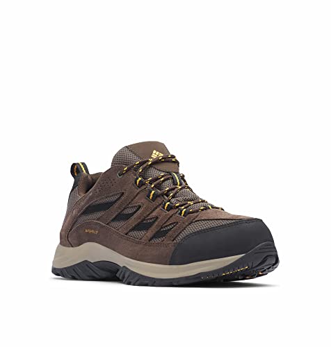 Columbia mens Crestwood Waterproof Hiking Shoe, Mud/Squash, 8.5 Wide US