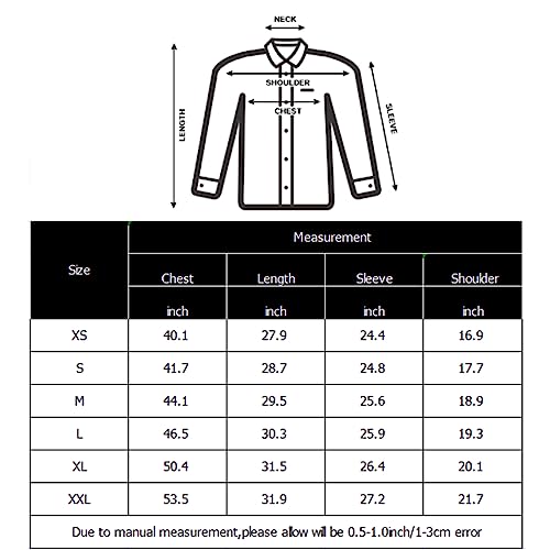 Manwan walk Men's Slim Fit Business Casual Cotton Long Sleeves Solid Button Down Dress Shirts (Large, Black)