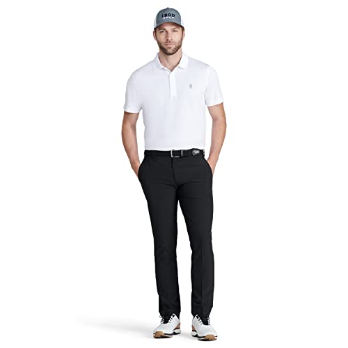 IZOD Men's Golf Swingflex Straight-Fit Flat-Front Pants, black, 38W X 30L