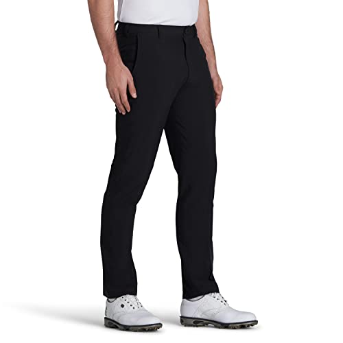 IZOD Men's Golf Swingflex Straight-Fit Flat-Front Pants, black, 38W X 30L