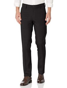 dockers men's straight fit workday khaki smart 360 flex pants (regular and big & tall), black, 34w x 32l