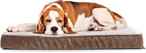 milliard quilted padded orthopedic dog bed, egg crate foam with plush pillow top washable cover (41 inches x 27 inches x 4 inches)