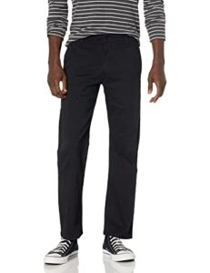 dockers men's easy stretch khakis, relaxed fit, black, 36w x 30l