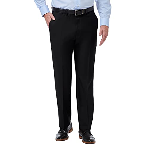 Haggar Men's Premium Comfort Dress Pant Classic Fit Reg. and Big & Tall Sizes, Black, 42W x 29L