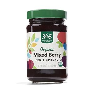 365 by whole foods market, organic mixed berry fruit spread, 17 ounce