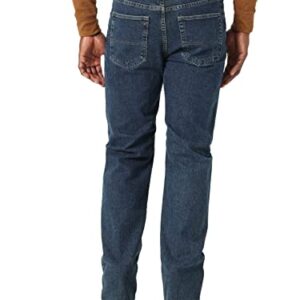 Wrangler Authentics Men's Regular Fit Comfort Flex Waist Jean, Dark Stonewash, 38W x 29L