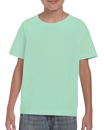 Gildan Youth 53 Oz T-Shirt - Mint Green - M - (Style # G500B - Original Label)