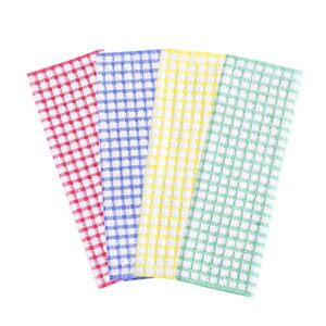 Kitchen Dishcloths 12pcs 11x12 Inches Bulk Cotton Kitchen Dish Cloths Scrubbing Wash Cloths Sets (Mix color)