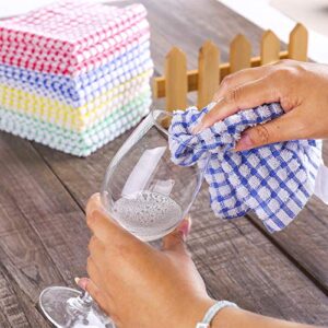 Kitchen Dishcloths 12pcs 11x12 Inches Bulk Cotton Kitchen Dish Cloths Scrubbing Wash Cloths Sets (Mix color)