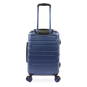 Original Penguin Crimson 21" Hardside Carry-on Spinner Luggage,Telescoping Handles, Metallic Blue, One Size