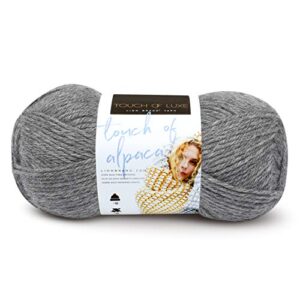 (1 skein) lion brand yarn touch of alpaca yarn, oxford grey