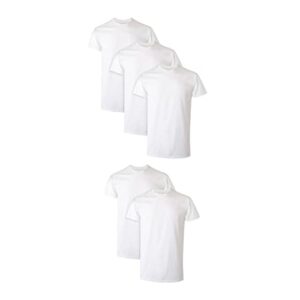 hanes men hanes men's white performance moisture-wicking crewneck undershirt tees, 5-pack