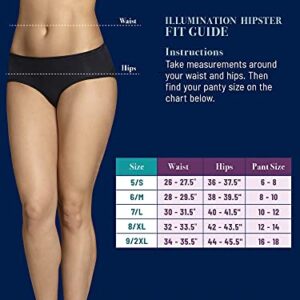 Vanity Fair Women's Illumination Hipster Panties, Silky Stretch & Satin Trim, Rosy Stripe Print, Large/7