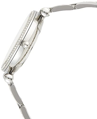 Fossil Women's Carlie Quartz Stainless Steel Three-Hand Watch, Color: Silver Glitz (Model: ES4341)