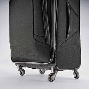 American Tourister 4 Kix Expandable Softside Luggage with Spinner Wheels, Black/Grey, Carry-On 21-Inch