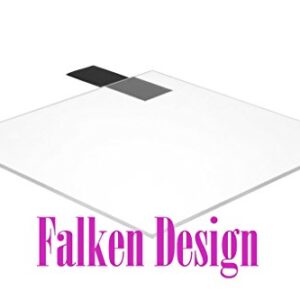 Falken Design falkenacrylic_Clear_236_10x10 Acrylic Sheet, Plastic/Plexiglas/Lucite, 10" x 10-1/4", Clear