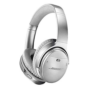 bose quietcomfort 35 ii noise cancelling bluetooth headphonesâ€” wireless, over ear headphones with built in microphone and alexa voice control, silver