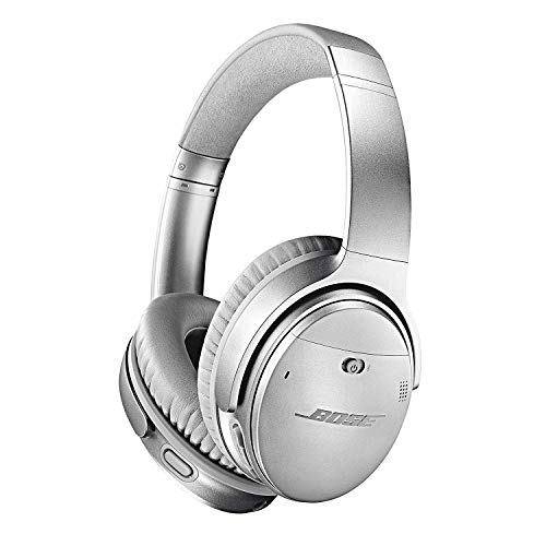 Bose QuietComfort 35 II Noise Cancelling Bluetooth Headphonesâ€” Wireless, Over Ear Headphones with Built in Microphone and Alexa Voice Control, Silver