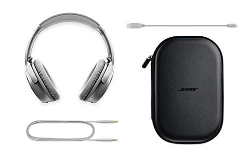 Bose QuietComfort 35 II Noise Cancelling Bluetooth Headphonesâ€” Wireless, Over Ear Headphones with Built in Microphone and Alexa Voice Control, Silver