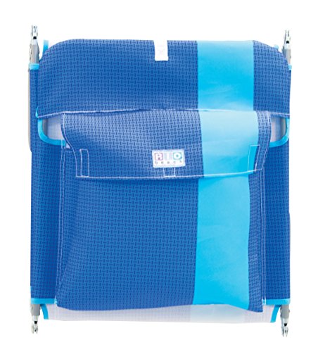 RIO beach Portable Folding Backpack Beach Lounge Chair with Backpack Straps and Storage Pouch, Blue Stripe, ·72“ x 22“ x 10"