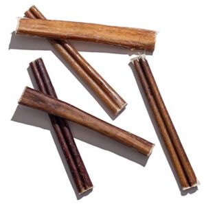 Jack&Pup 6 Inch Thick Bully Sticks for Medium Dogs, Dog Bully Sticks for Small Dogs -6" Bully Sticks for Puppies Natural Bully Sticks Odor Free Long Lasting Dog Chews, Beef Bully Stick (3 Pack)