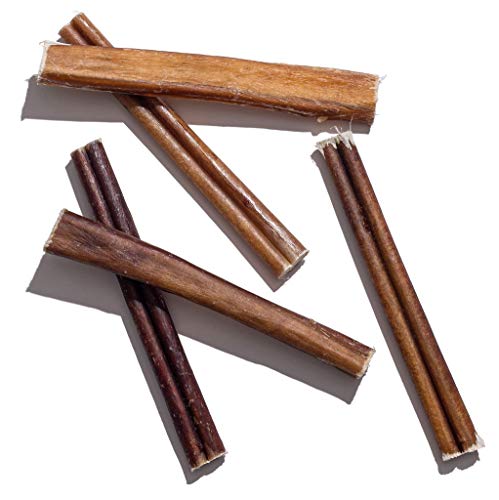 Jack&Pup 6 Inch Thick Bully Sticks for Medium Dogs, Dog Bully Sticks for Small Dogs -6" Bully Sticks for Puppies Natural Bully Sticks Odor Free Long Lasting Dog Chews, Beef Bully Stick (3 Pack)