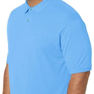 Jerzees Men's SpotShield Stain Resistant Polo Shirts (Short & Long, Short Sleeve-Light Blue, Large