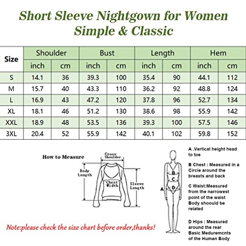 ENJOYNIGHT Women's Sleepwear Cotton Sleep Tee Short Sleeves Print Sleepshirt (Medium, Flying)