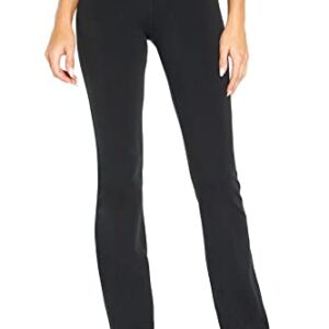 Bally Total Fitness Women's High Rise Tummy Control Bootleg Pant, Black, Medium