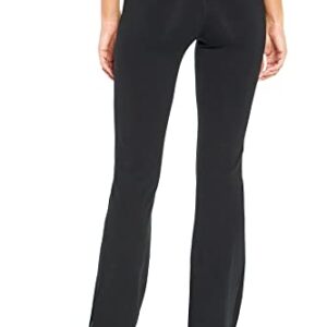 Bally Total Fitness Women's High Rise Tummy Control Bootleg Pant, Black, Medium