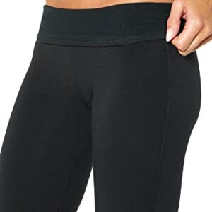 Bally Total Fitness Women's High Rise Tummy Control Bootleg Pant, Black, Medium