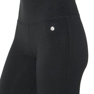 Bally Total Fitness Women's High Rise Tummy Control Bootleg Pant, Black, Medium