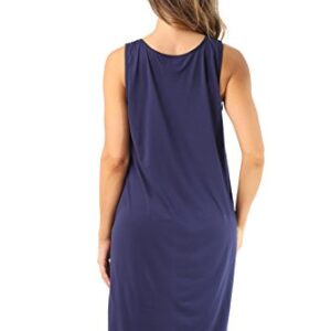 Dreamcrest 1541B-Navy-1X Nightgown/Women Sleepwear/Sleep Dress