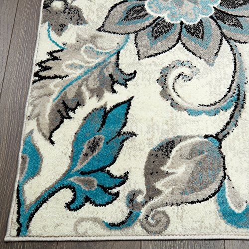 Home Dynamix Boho Odesa Area Rug 20"x31", Ikat Ivory/Blue