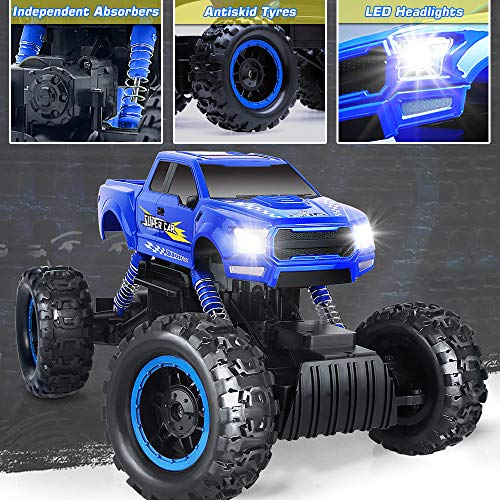 Double E RC Cars Remote Control Car 1:12 Off Road Monster Truck for Boy Adult Gifts,2.4Ghz All Terrain Hobby Car,4WD Dual Motors LED Headlight Rock Crawler