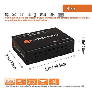 J-Tech Digital H.264 IPTV HDMI Video Encoder 1080P 60Hz for Live Stream Broadcast on YouTube, Facebook, Twitch, Supports RTSP, RTP, RTMPS, RTMP, HTTP, UDP, ONVIF Control App Available