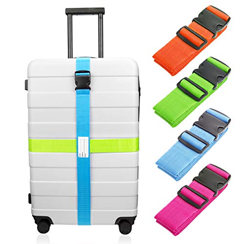 Luxebell Luggage Straps Suitcase Belt Travel Accessories, 1.96 in W x 6.56 ft L 4 Colors