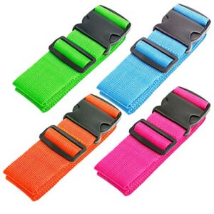 Luxebell Luggage Straps Suitcase Belt Travel Accessories, 1.96 in W x 6.56 ft L 4 Colors